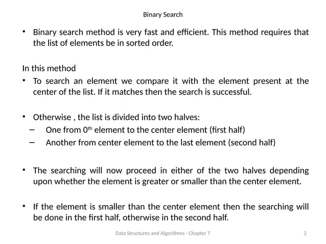 Searching_Techniques Binary search Algorithm | PPT Searching_Techniques Binary search Algorithm | PPT