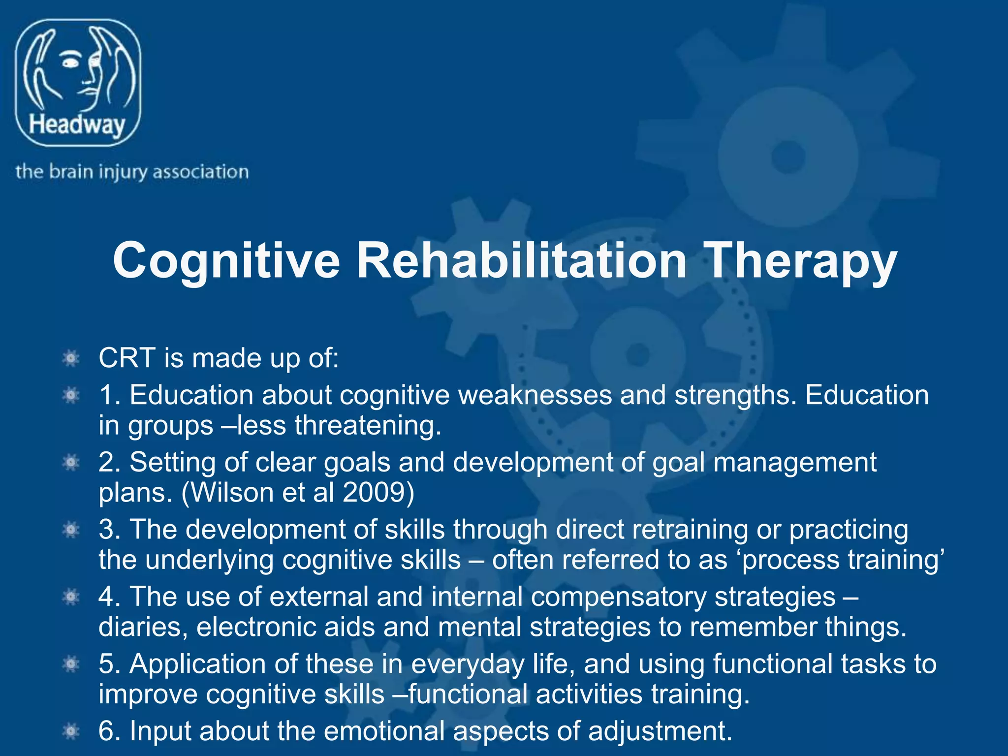 cognitive functions rehabilitation | PPT