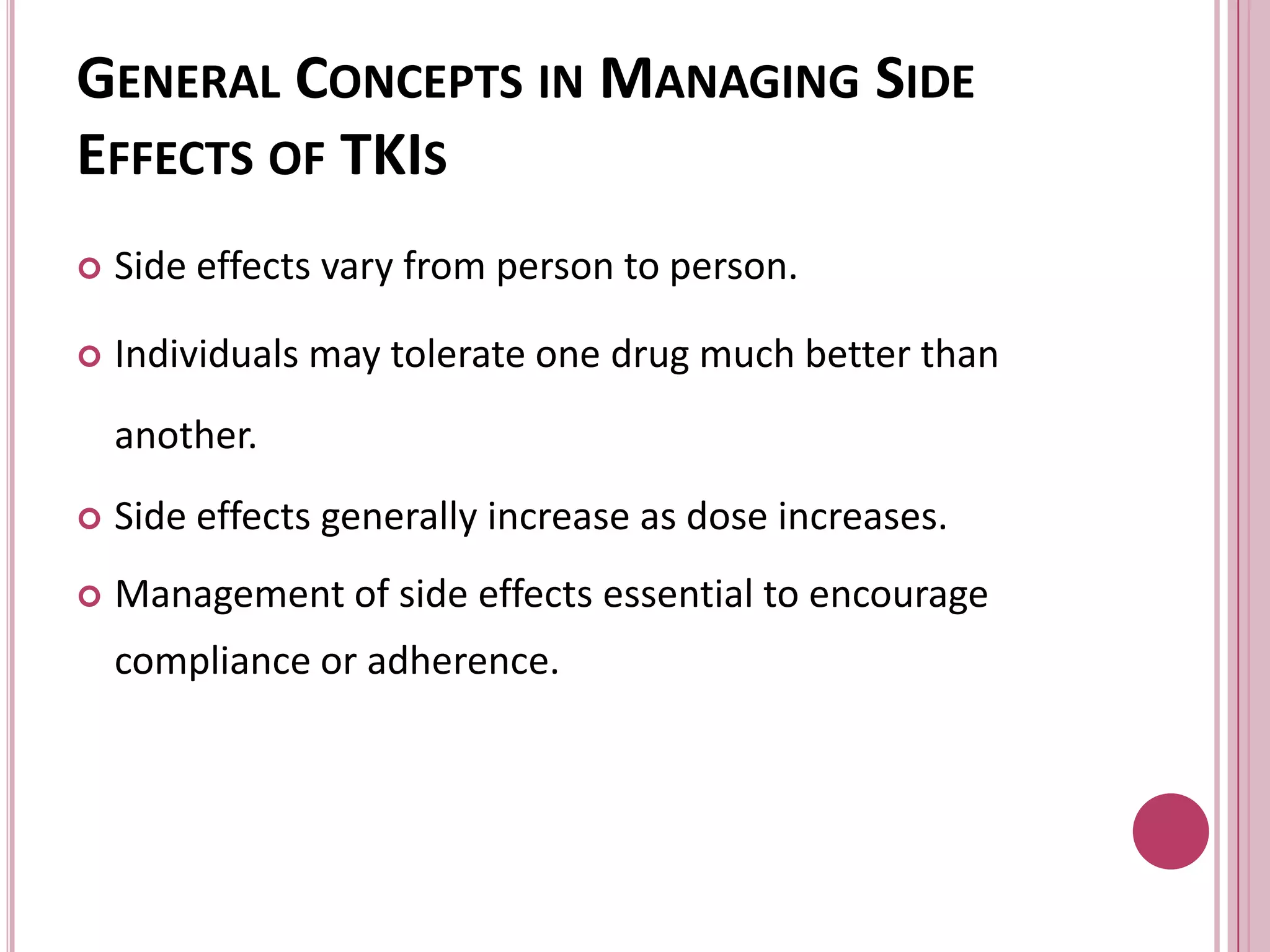 SIDE EFFECTS OF TKIs | PPTX