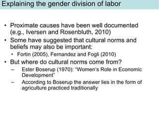The Historical Origin of Differences in Gender Norms | PDF