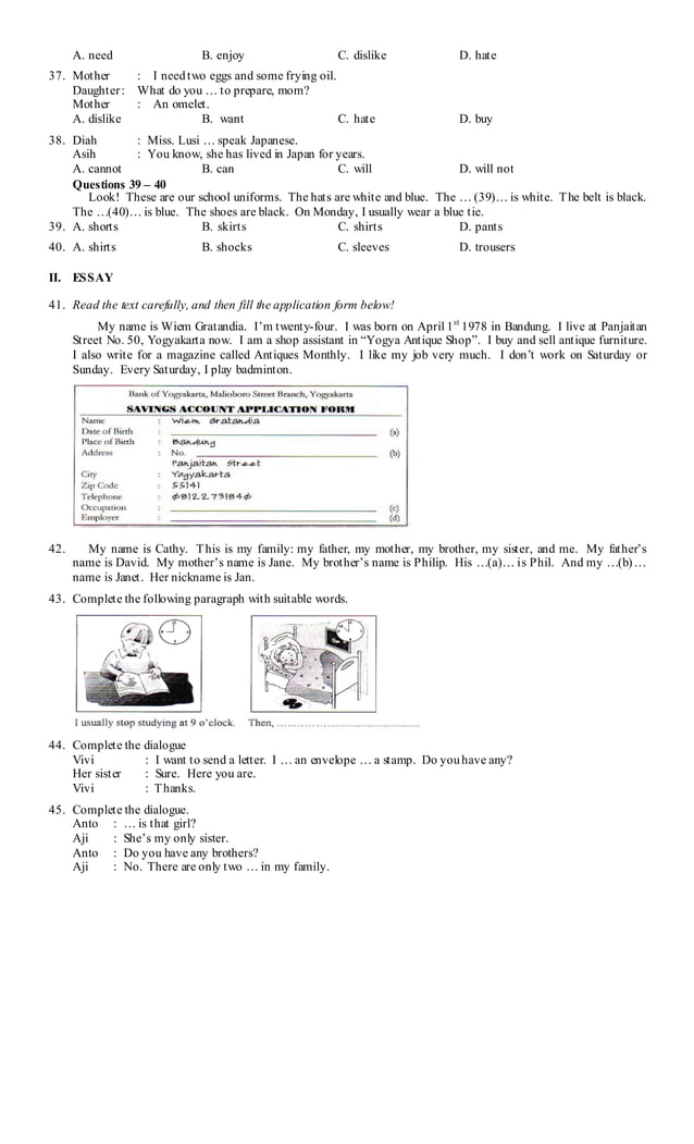 02 soal bhs inggris kls 7 | PDF