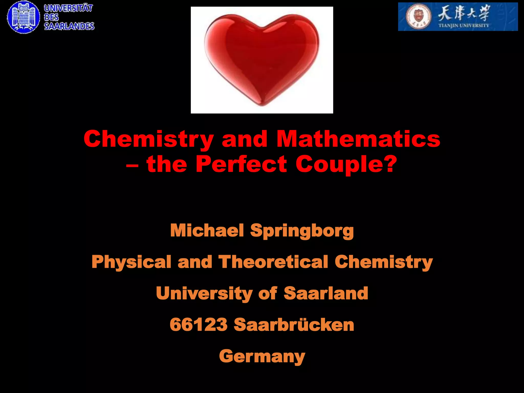 Chemnistry and mathematics - the perfect couple? | PPTX