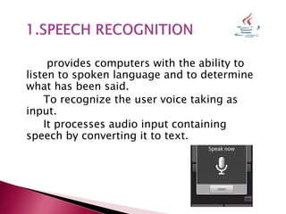 02 state of the art speech technology using java speech api@egsp 25.08.2011