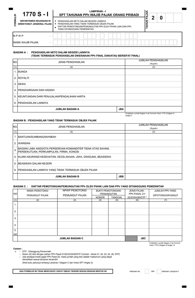 02 tambahan form 1770 s i 2009 | PDF