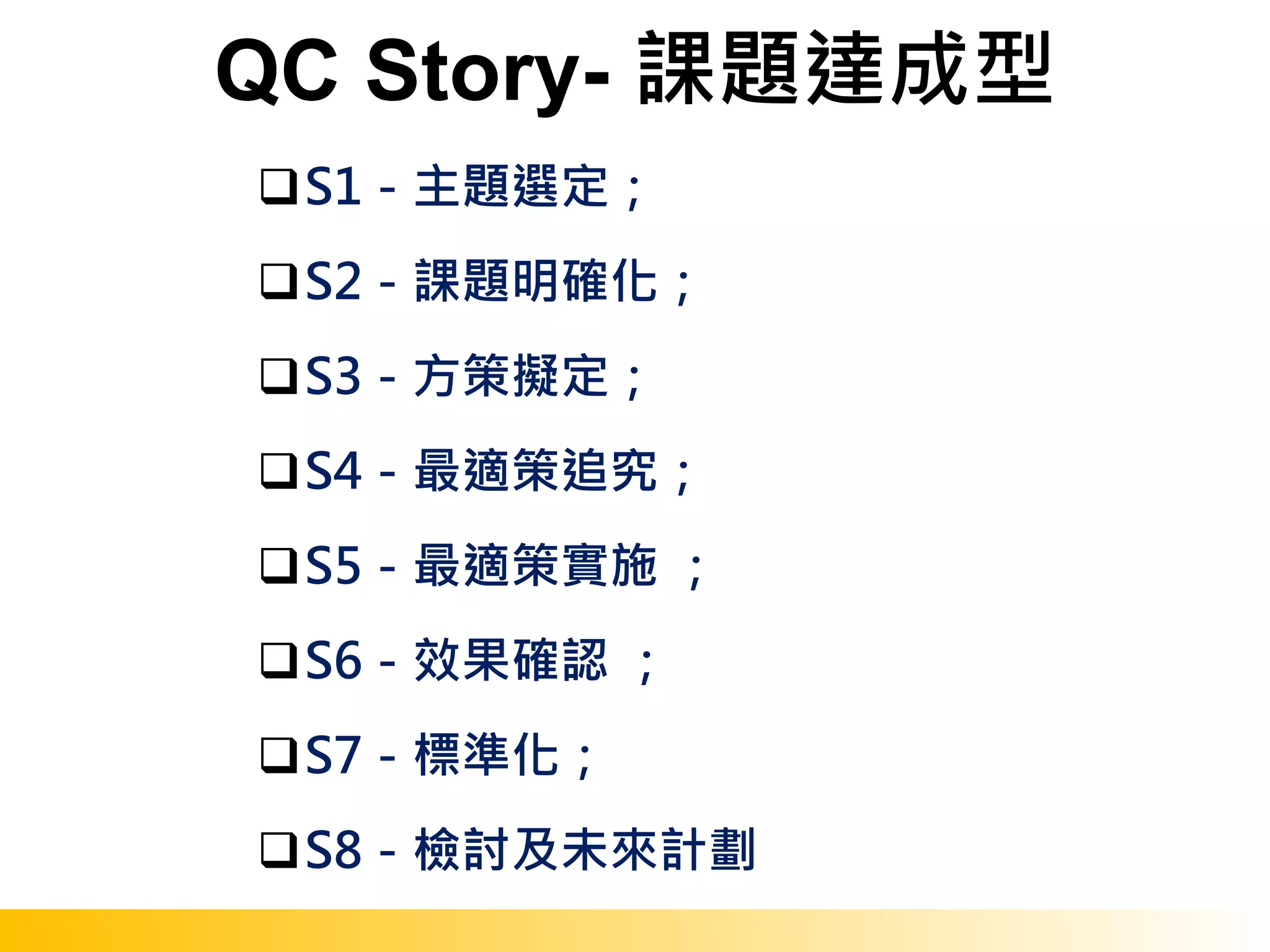 課題達成型 task oriented QC story | PDF