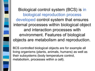 Systemic differences between biological and technical systems | PPT