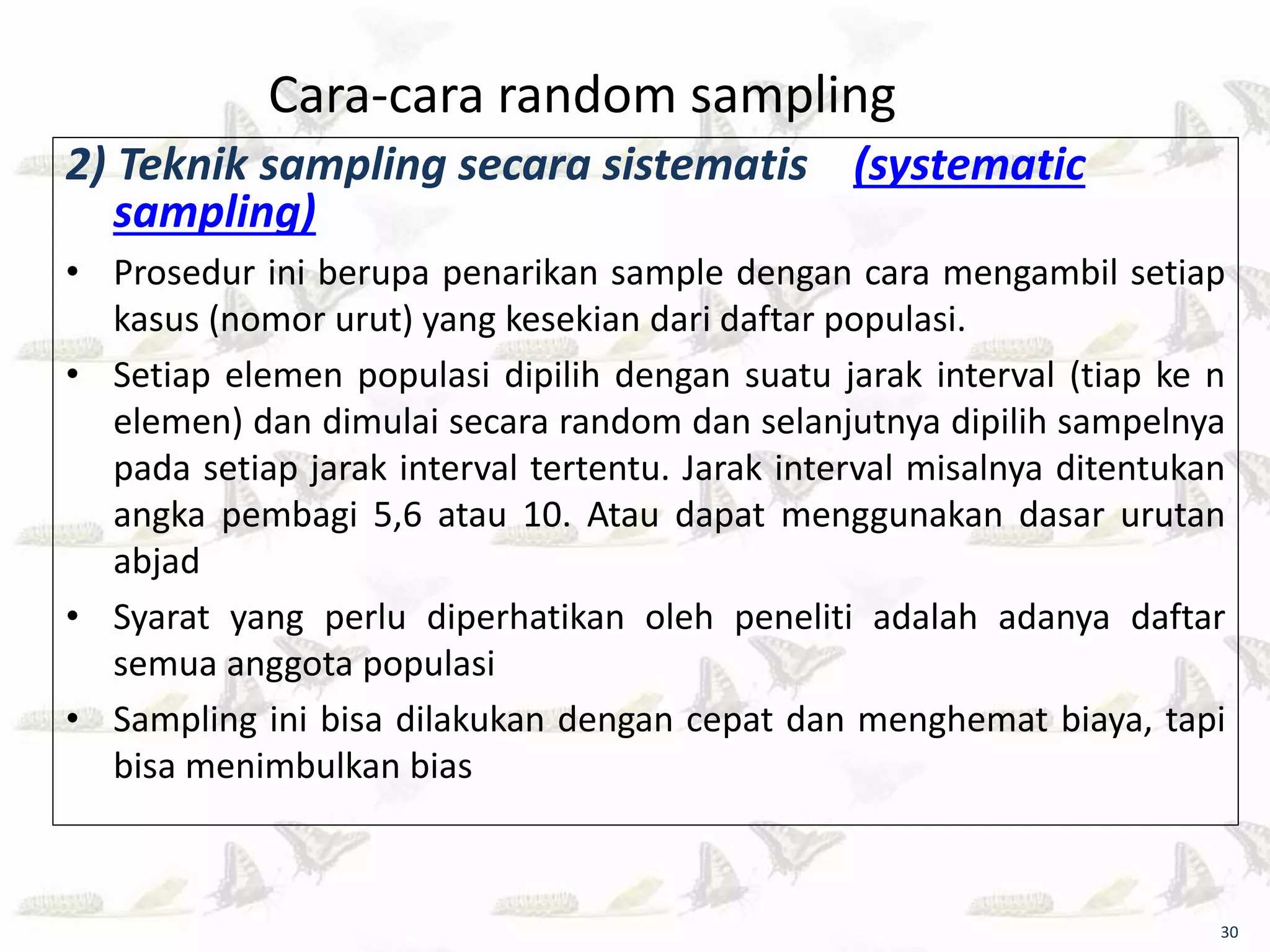 02 teori penarikan contoh | PPTX