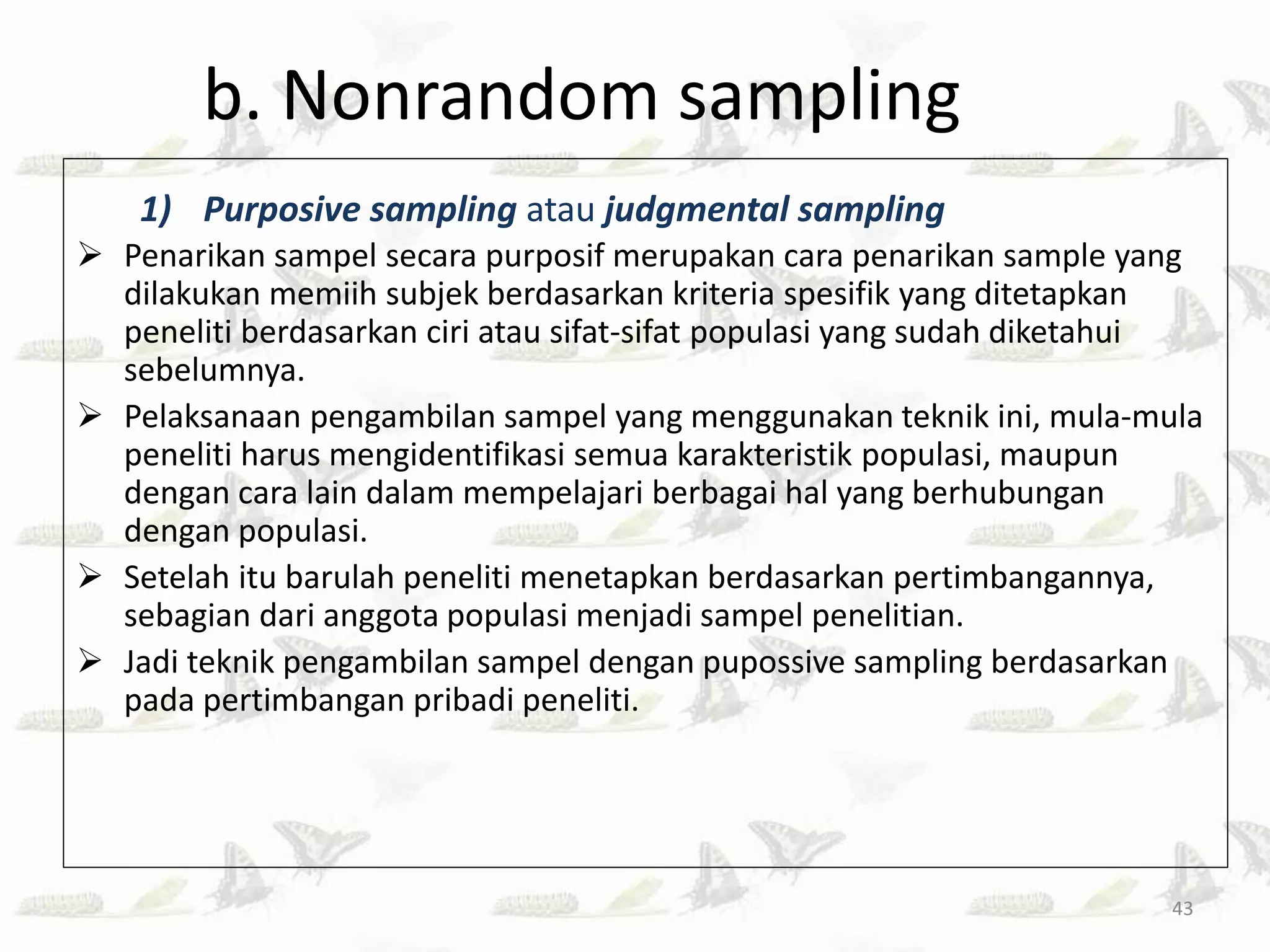 02 teori penarikan contoh | PPTX