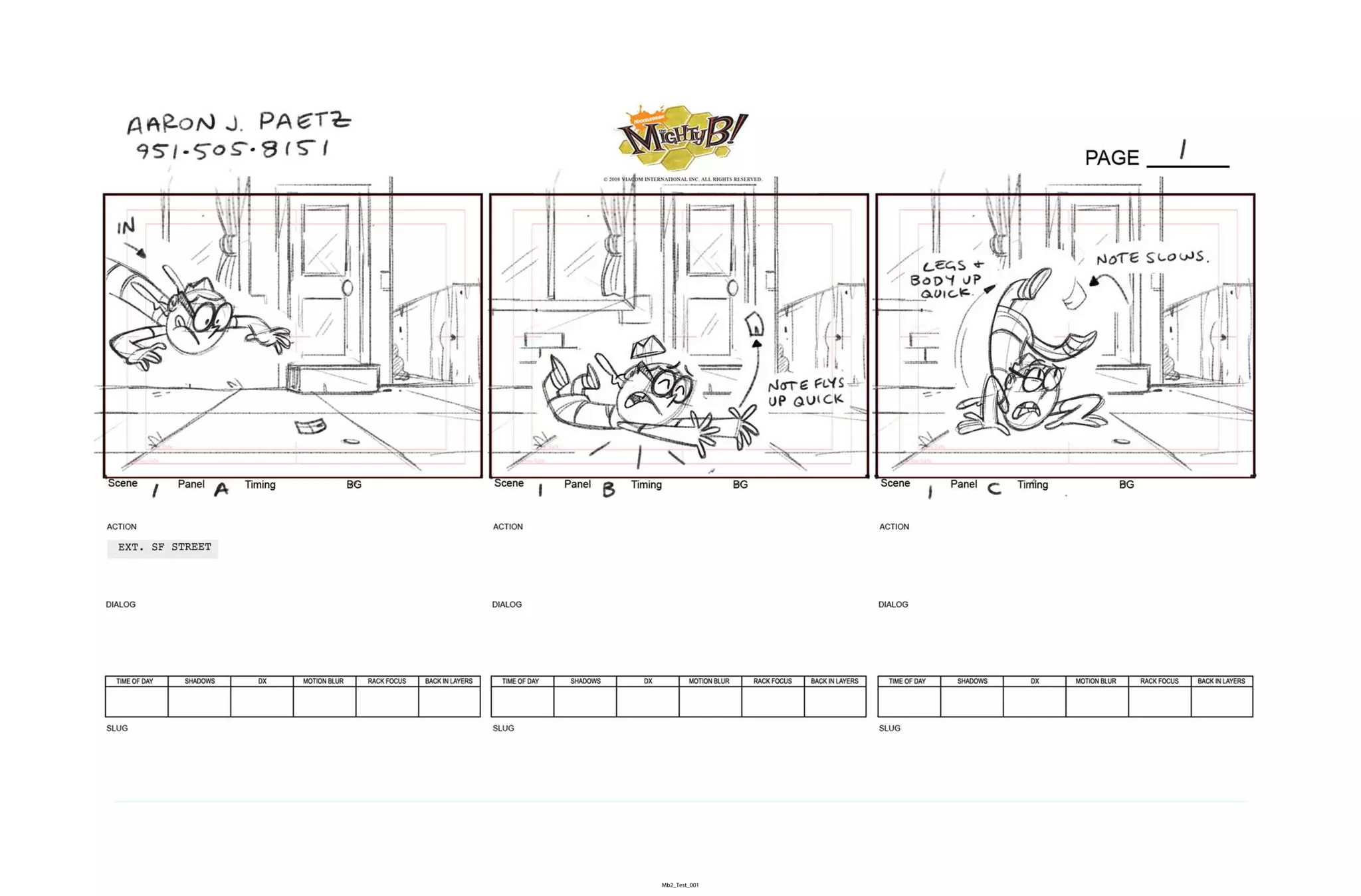 The MightyB! Storyboard Sample | PDF