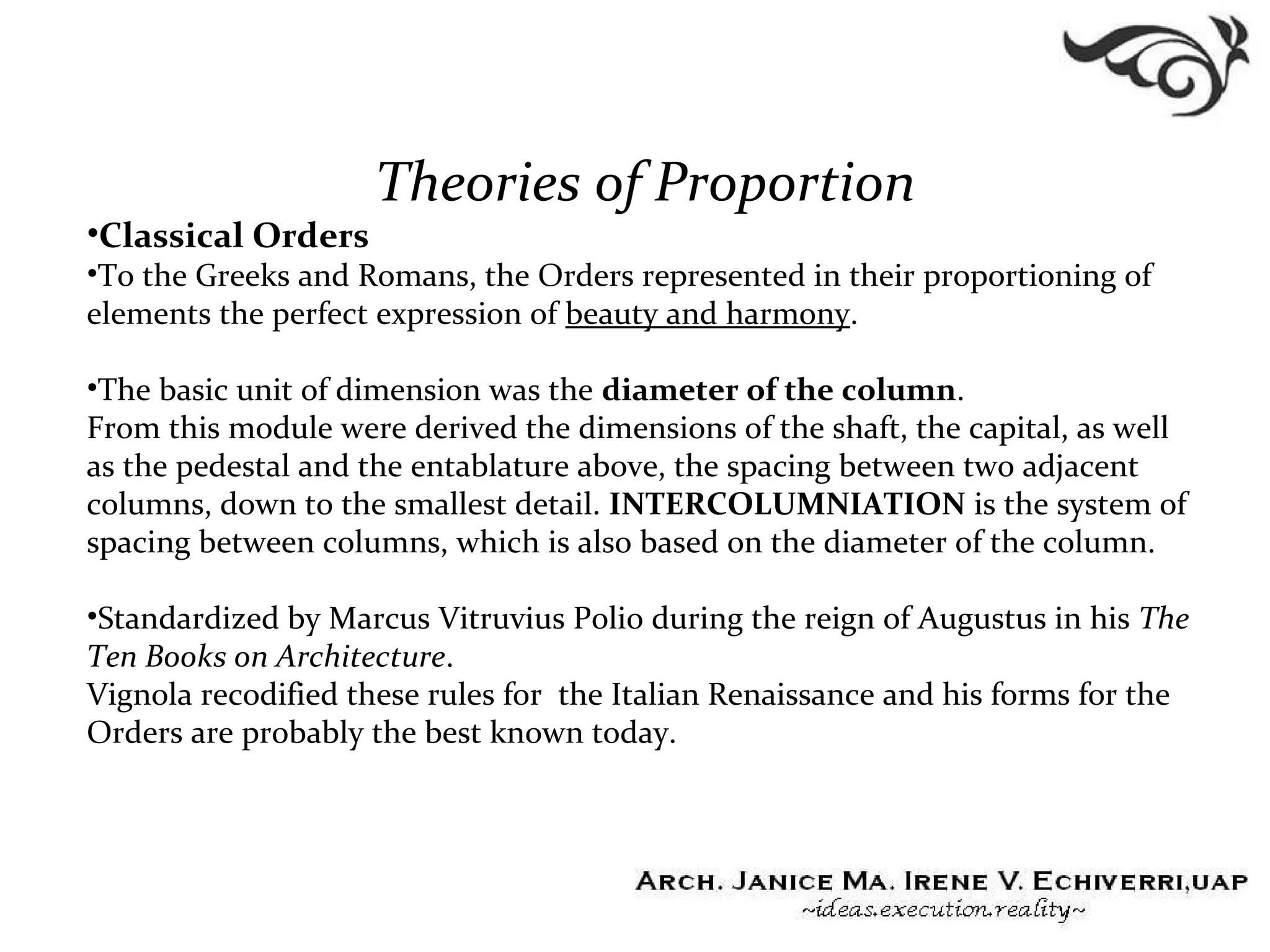 02 theories of proportion | PPT