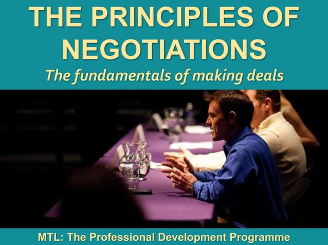 The Principles of Negotiations | PPT