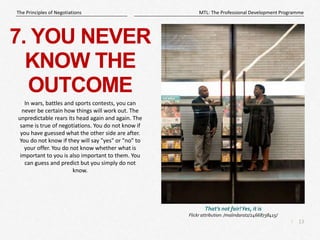 The Principles of Negotiations | PPTX