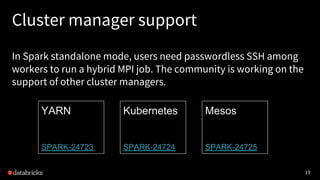 Project Hydrogen: Unifying State-of-the-Art AI and Big Data in Apache Spark with Tim Hunter | PPT