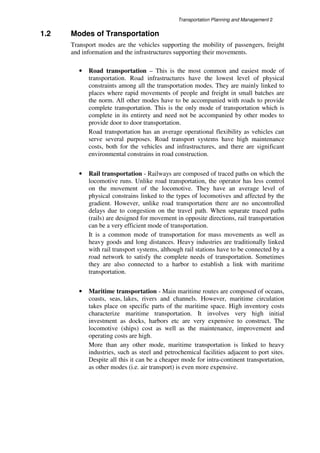 Transportation Planning & Management | PDF