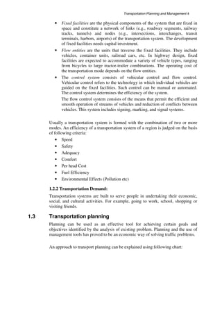 Transportation Planning & Management | PDF