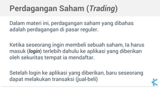 Pasar Saham - 07 Transaksi Saham | PDF