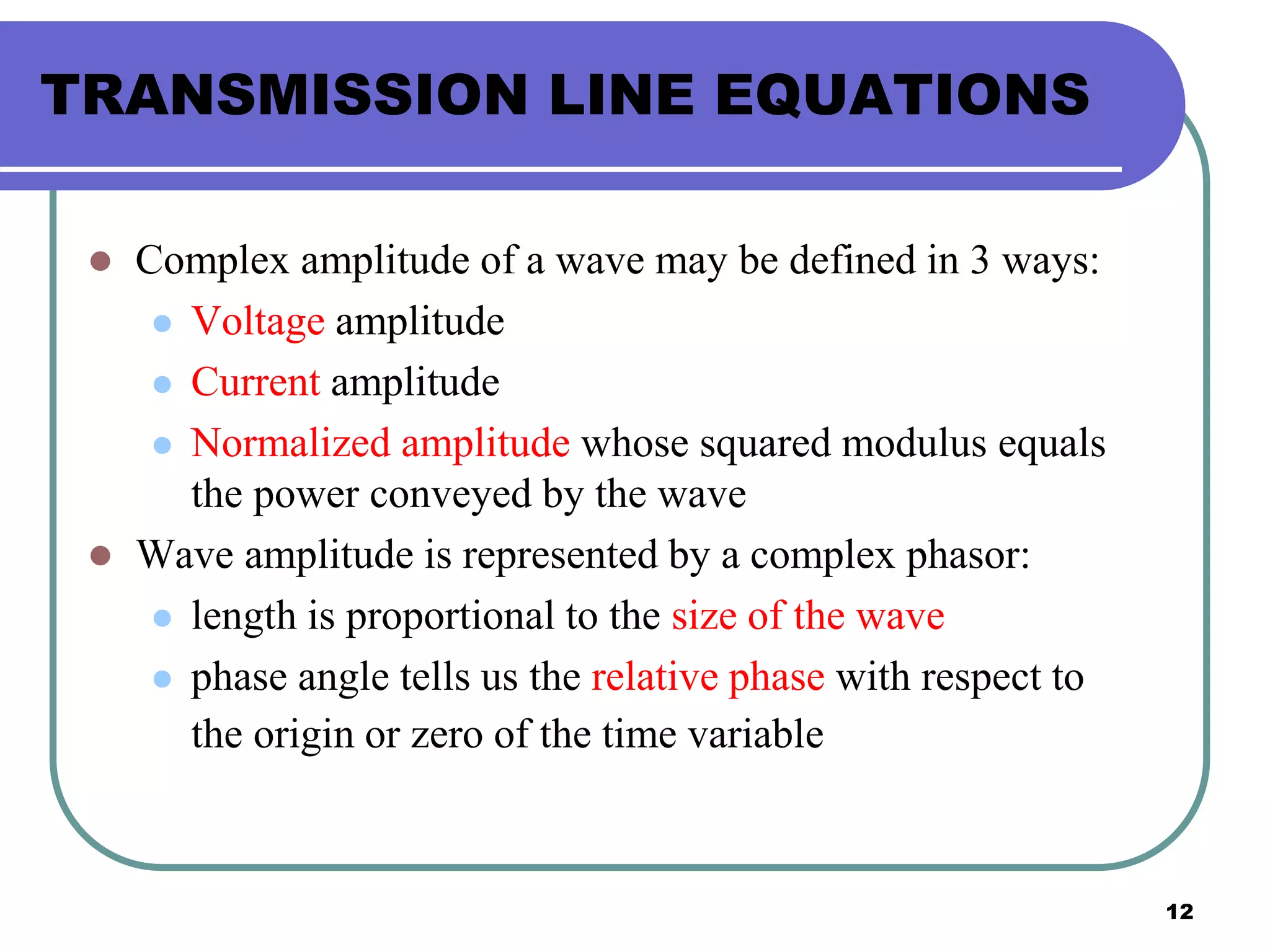 transmission line theory prp | PPT