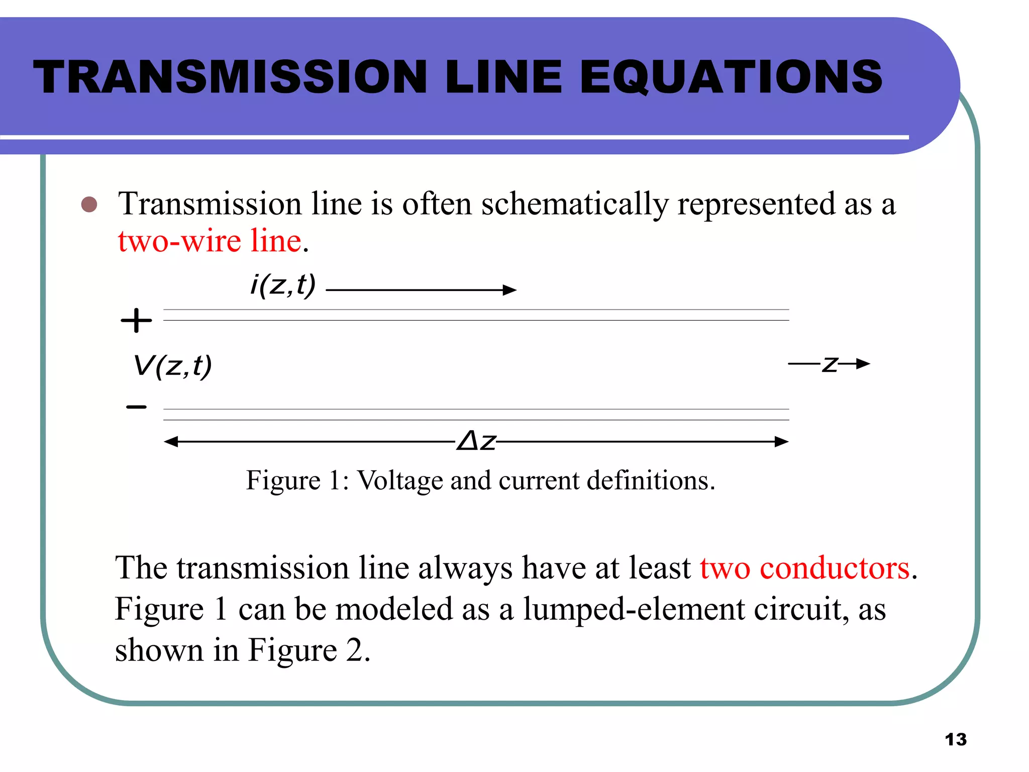 transmission line theory prp | PPT