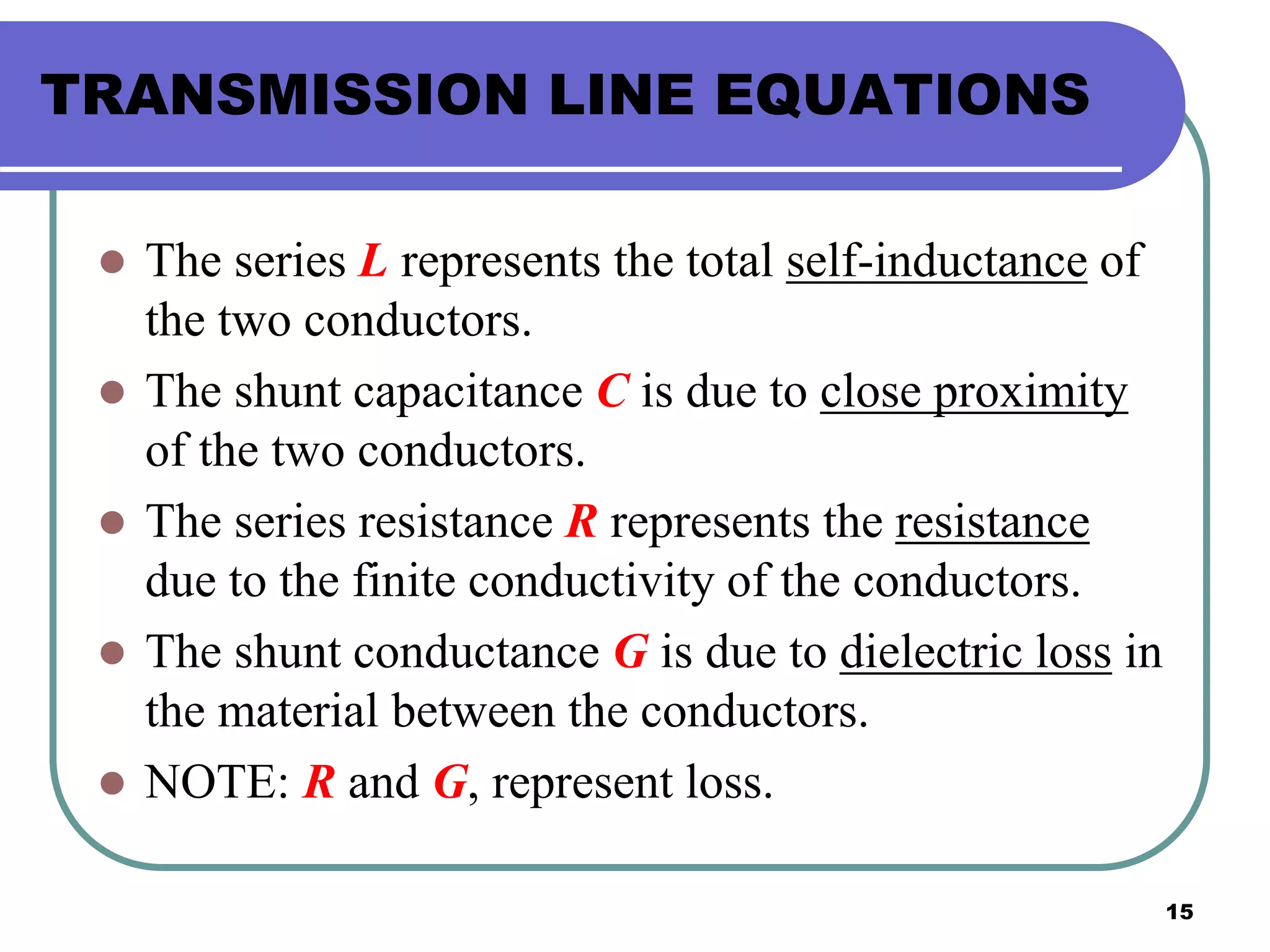 transmission line theory prp | PPT