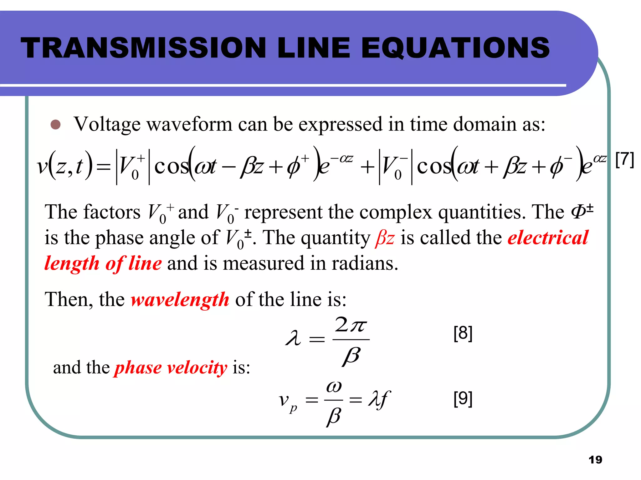 transmission line theory prp | PPT