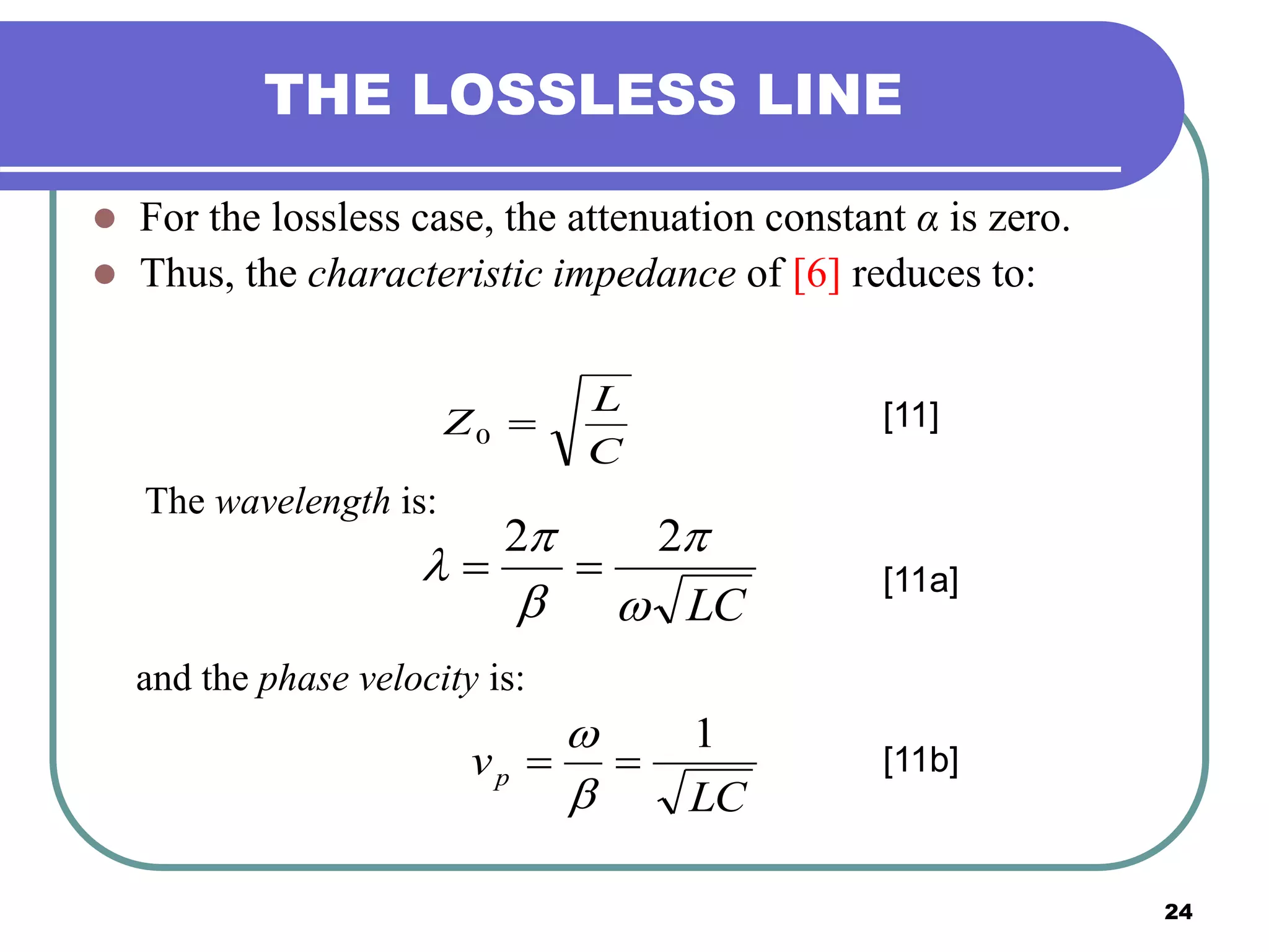 transmission line theory prp | PPT