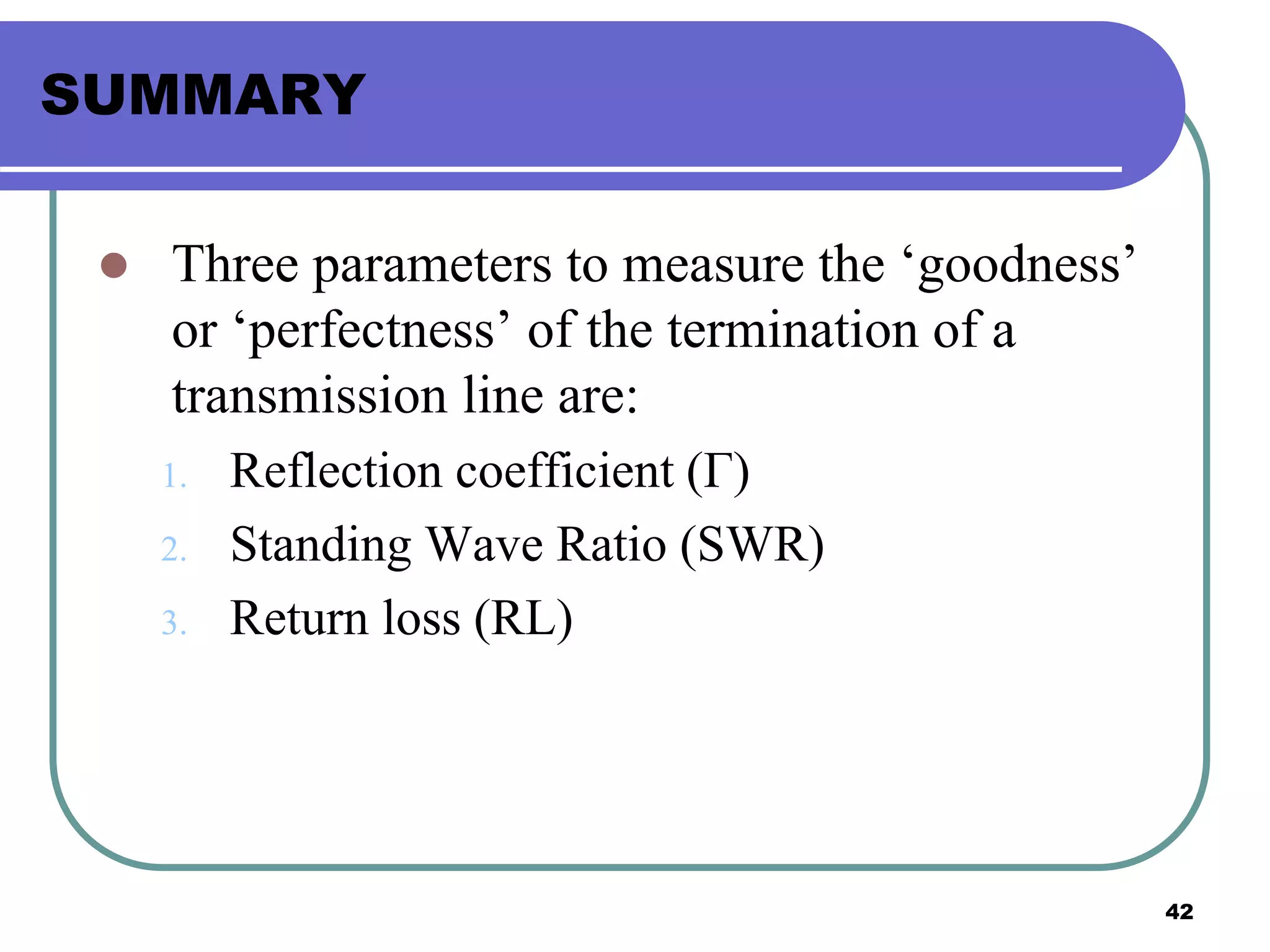 transmission line theory prp | PPT