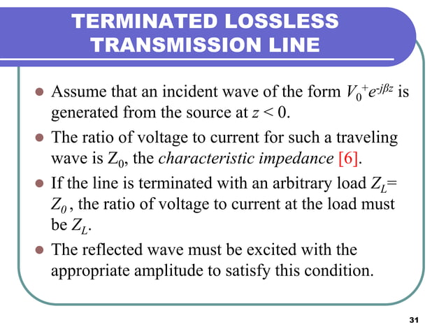 transmission line theory prp | PPT