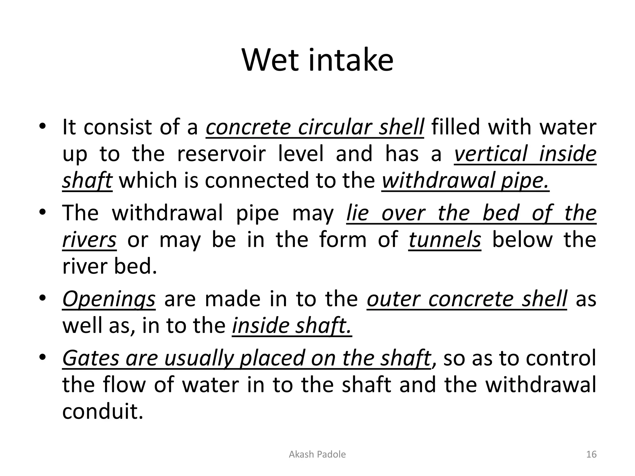 02 Types of Intake Structures | PPTX