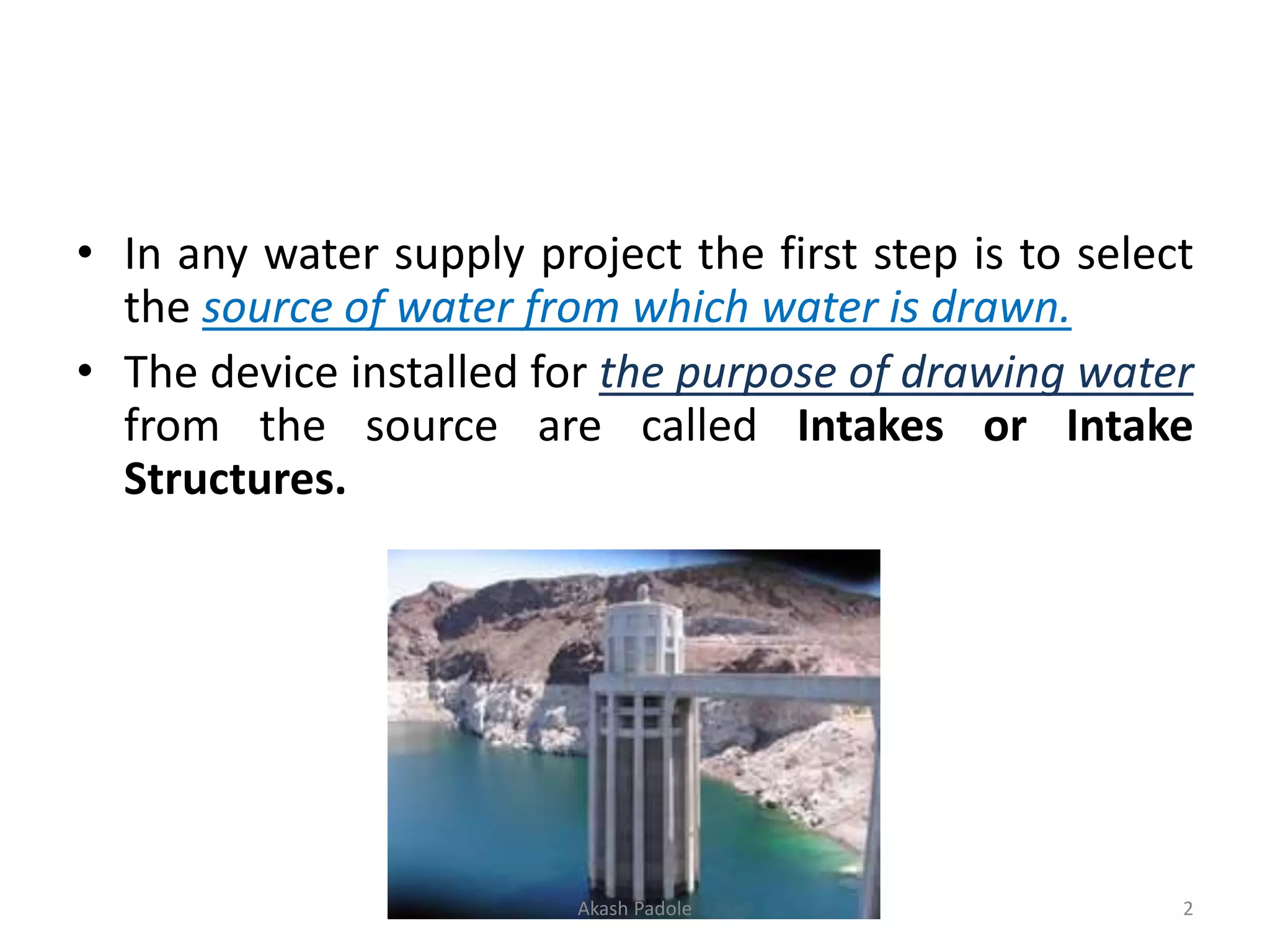 02 Types Of Intake Structures Pptx Chemistry Science