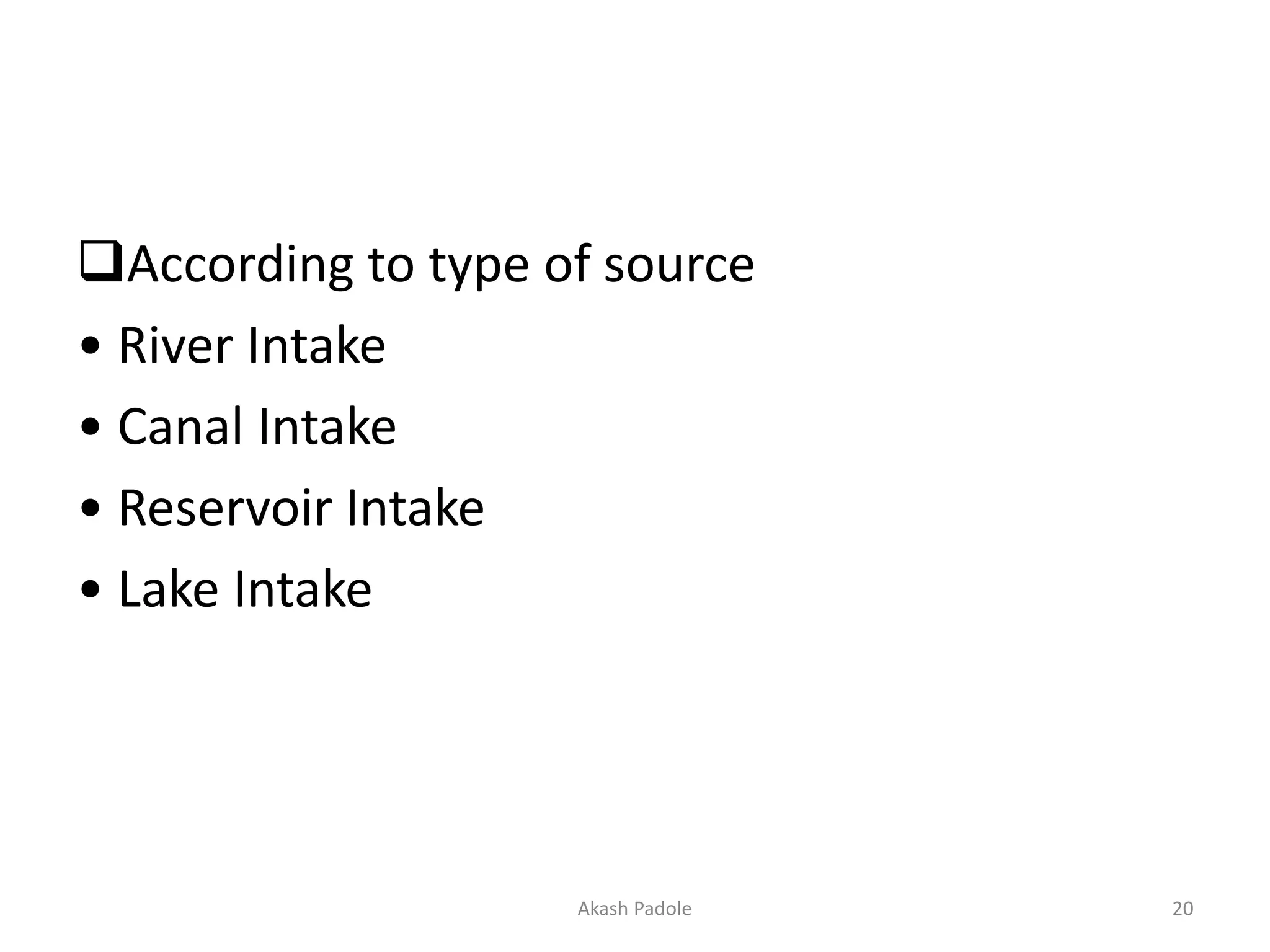 02 Types Of Intake Structures Pptx Chemistry Science