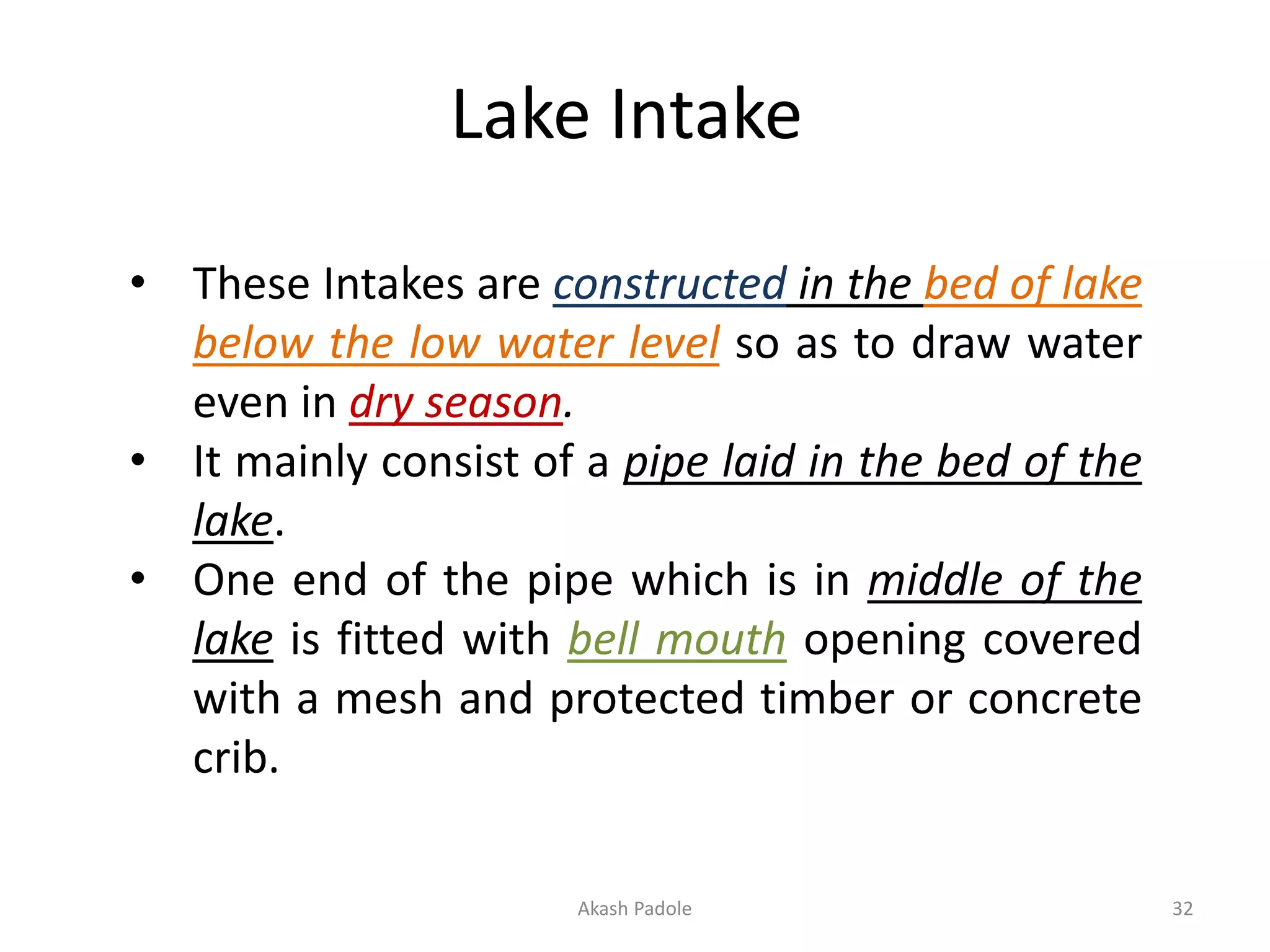 02 Types Of Intake Structures Pptx Chemistry Science