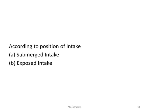 02 Types Of Intake Structures Pptx Chemistry Science