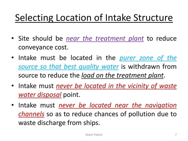 02 Types of Intake Structures | PPTX | Chemistry | Science