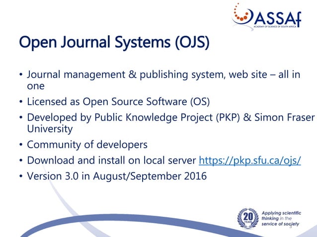 Online Journal Management using Open Journal Systems (OJS) | PPTX ...