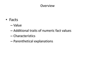 Understanding Facts | PPT