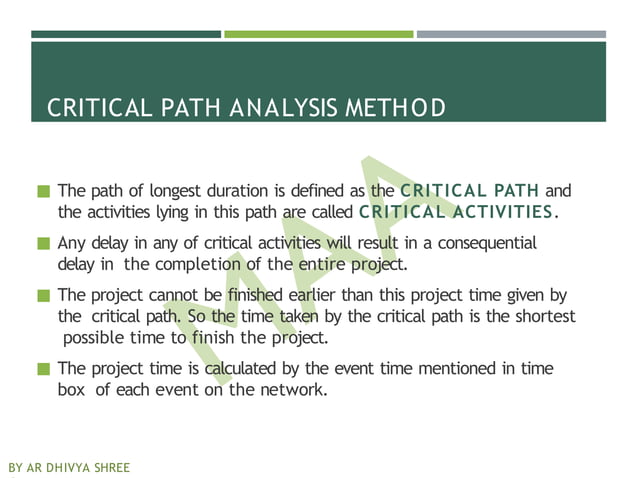 Critical Path Methods - Unit 2 With Problems | PPT