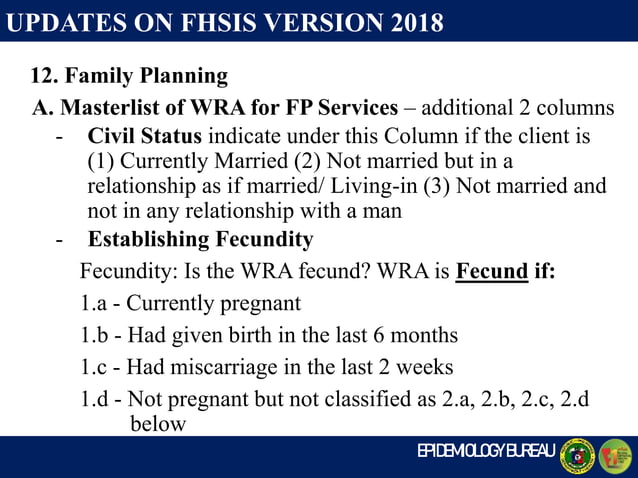 02 Updates_FHSIS2019.pptx | Infectious Diseases | Diseases and Conditions