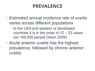 common eye disorder : uveitis ppt (infamation of uvea) | PPTX