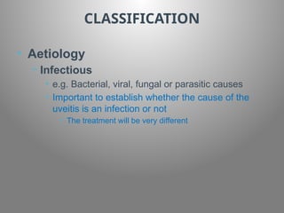 common eye disorder : uveitis ppt (infamation of uvea) | PPTX