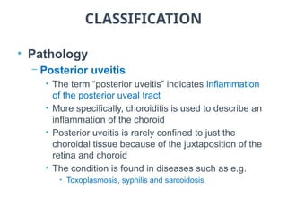 common eye disorder : uveitis ppt (infamation of uvea) | PPTX