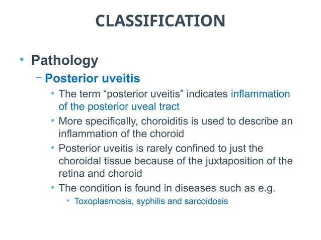 common eye disorder : uveitis ppt (infamation of uvea) | PPT