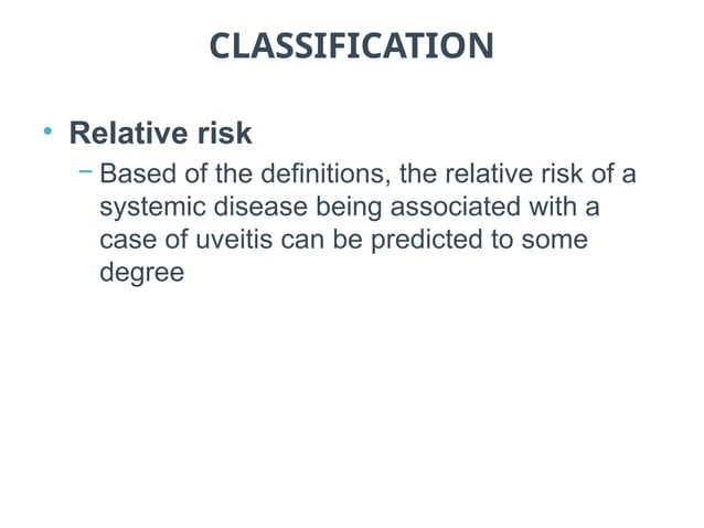 common eye disorder : uveitis ppt (infamation of uvea) | PPT