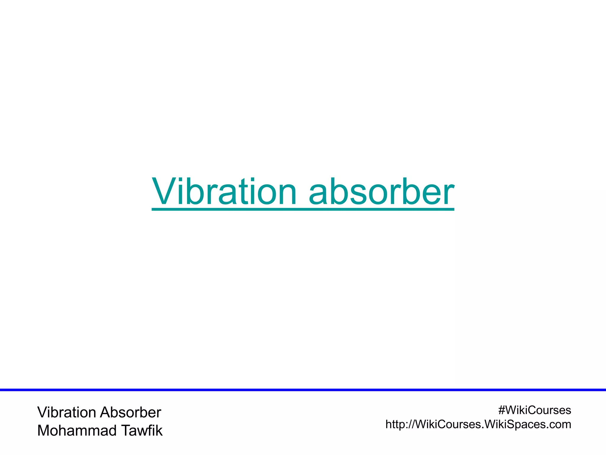 Vibration Absorber | PDF