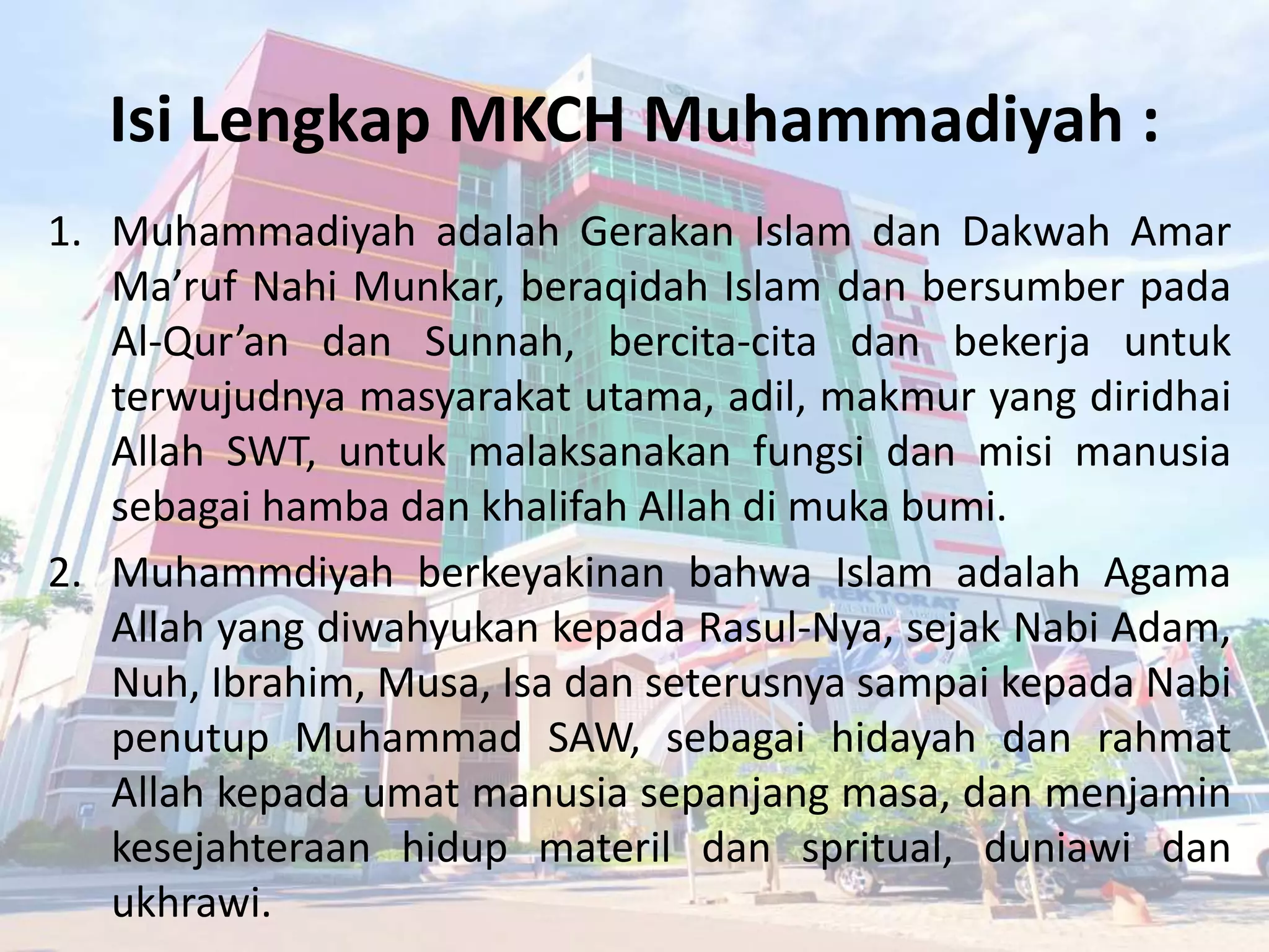 MKCH Muhammadiyah | PPTX