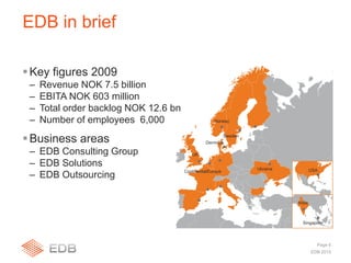 ”Why EDB Went Global”, Tom Scharning, Executive Vice President EDB ...