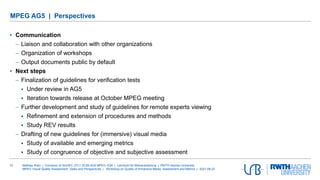 MPEG Visual Quality Assessment: Tasks and Perspectives | PDF