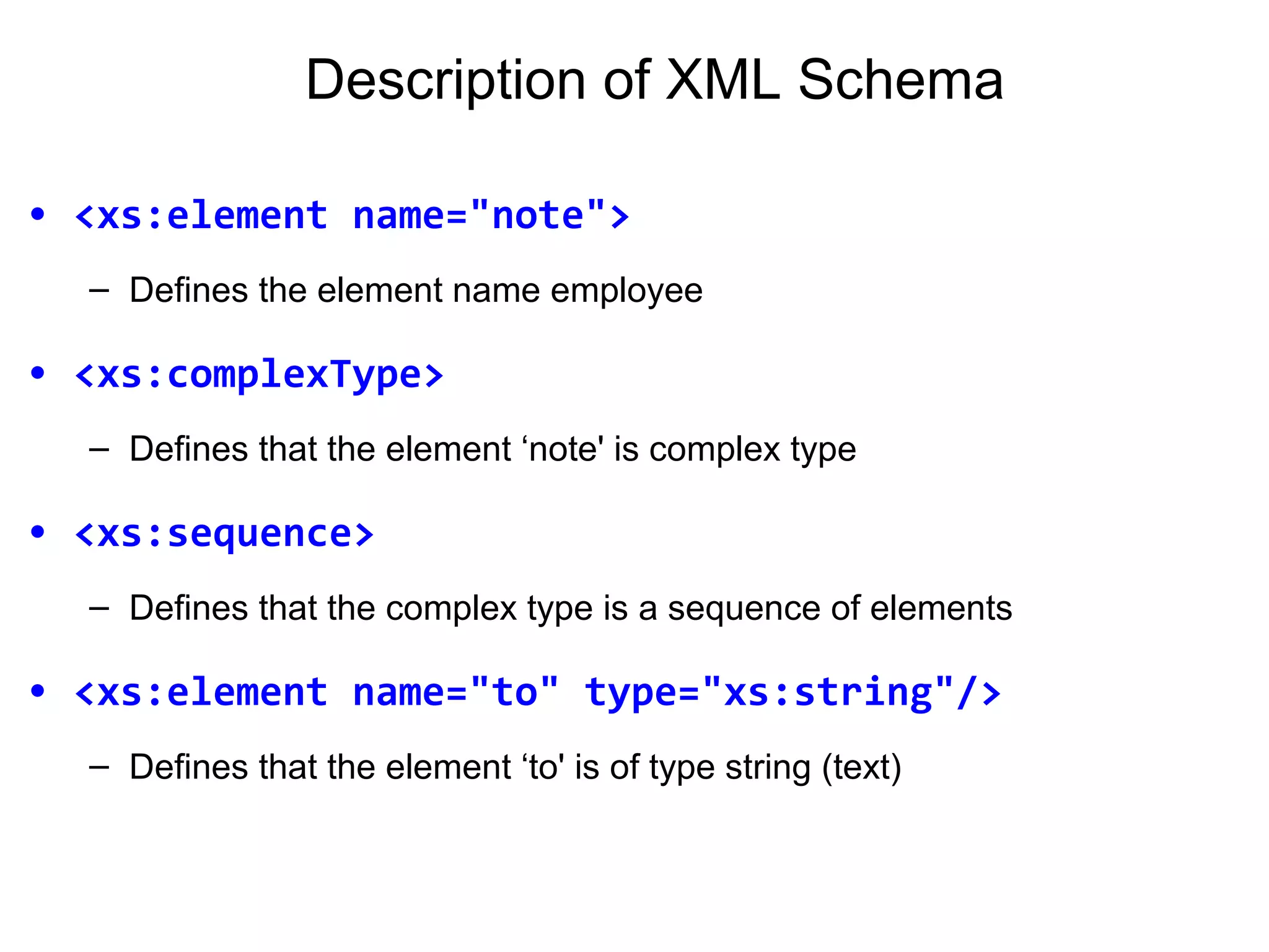 02 xml schema | PPT | Web Design and HTML | Internet