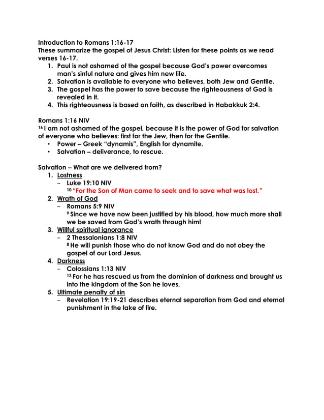 03-01-20, Romans 1-17, Compelled, Intro to Romans | PDF