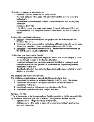 03-01-20, Romans 1-17, Compelled, Intro to Romans | PDF