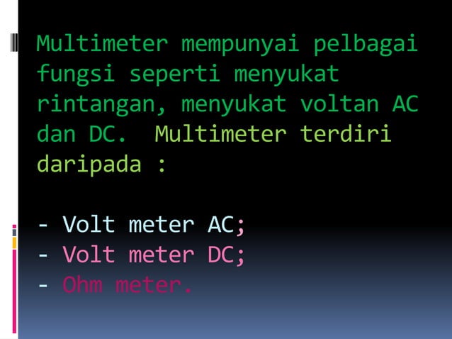 Alat-alat pengujian asas elektrik | PPTX